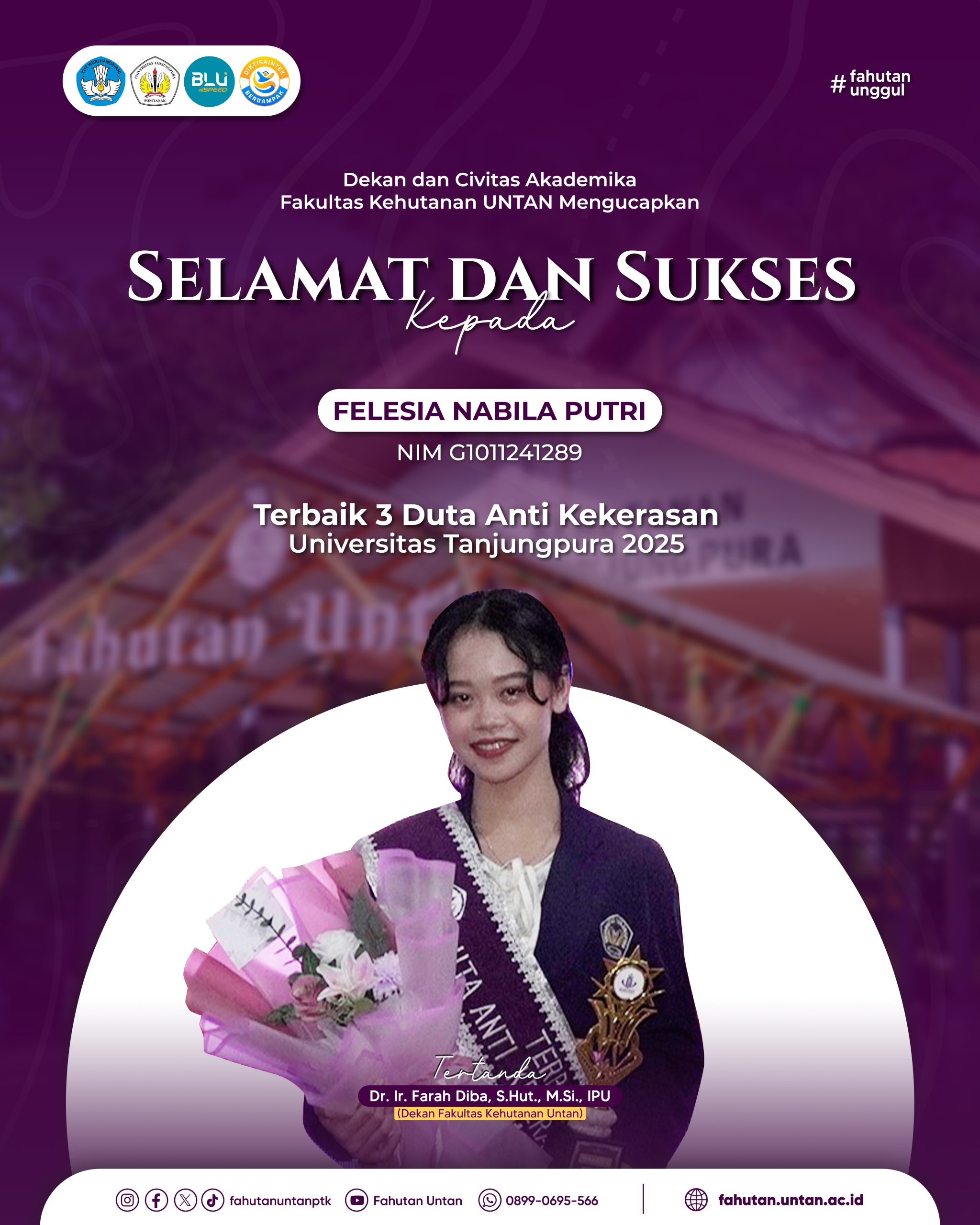 Selamat dan Sukses Kepada Felesia Nabila Putri, Terbaik 3 Duta Anti ...